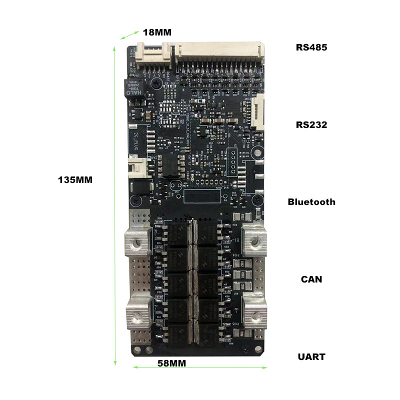 แบตเตอรี่ บอร์ด BMS 3S-20S ชุดแบตเตอรี่ BMS RS485 RS232 72V 20S BMS 200A